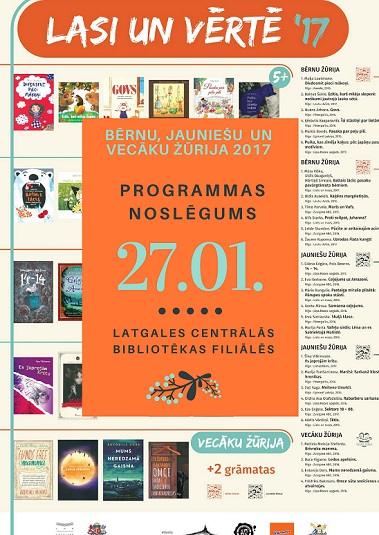 “Bērnu, jauniešu un vecāku žūrijas 2017” noslēguma pasākumi - lcb.lv